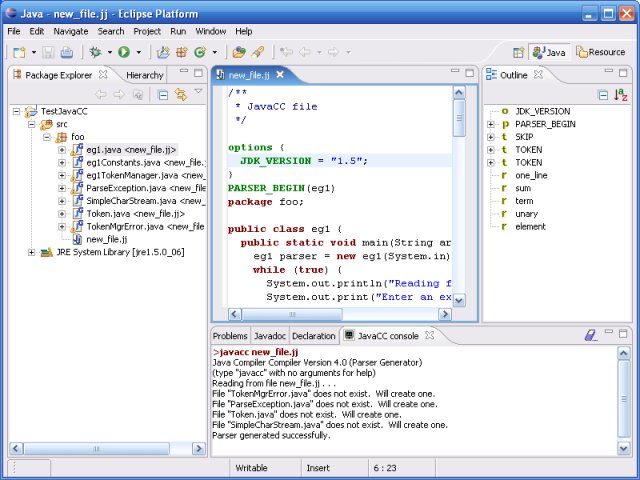 JavaCC Eclipse Plugin首页、文档和下载 - Eclipse插件 - OSCHINA - 中文开源技术交流社区