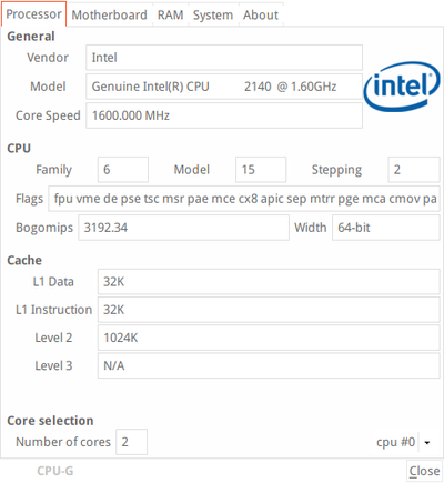 CPU-G首页、文档和下载 - Linux的CPU信息工具 - OSCHINA - 中文开源技术交流社区