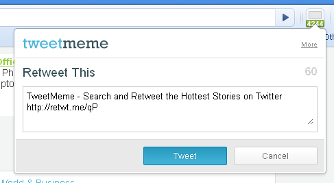 Tweetmeme Chrome 扩展首页、文档和下载 - Chrome插件/扩展 - OSCHINA - 中文开源技术交流社区