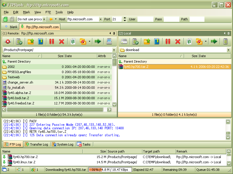 FTP Rush首页、文档和下载 - FTP客户端 - OSCHINA - 中文开源技术交流社区