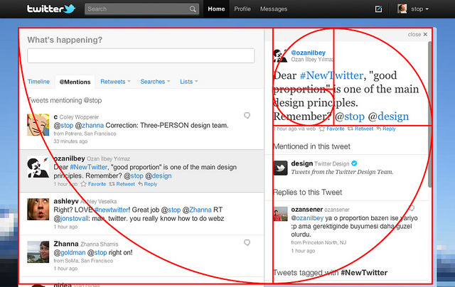 Twitter的新界面设计依据黄金分割定律 - OSCHINA - 中文开源技术交流社区