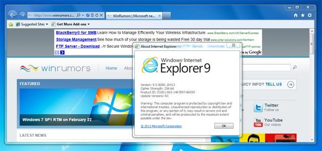 微软发布 Internet Explorer 9 RC 版本 - OSCHINA - 中文开源技术交流社区